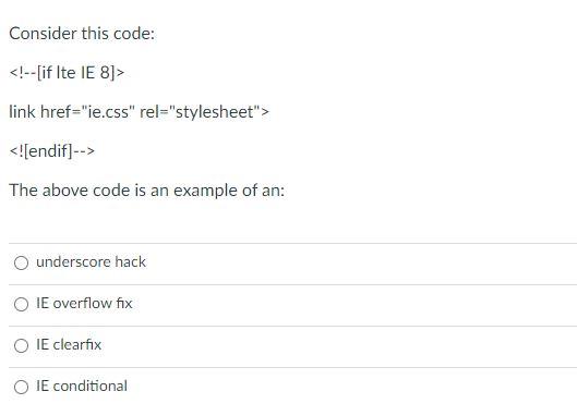 Solved Consider this code: The above code is an example of | Chegg.com