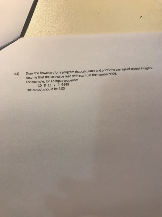 Q4) Draw the flowchart for a program that calculates | Chegg.com