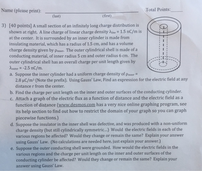 Solved Name (please print): Total Points: (last) (first) [40 | Chegg.com