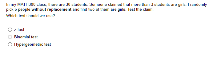 Solved In my MATH300 class, there are 30 students. Someone | Chegg.com