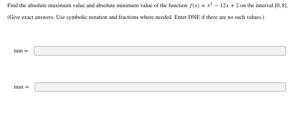 Solved Find The Absolute Maximum Value And Absolute Minimum 7126