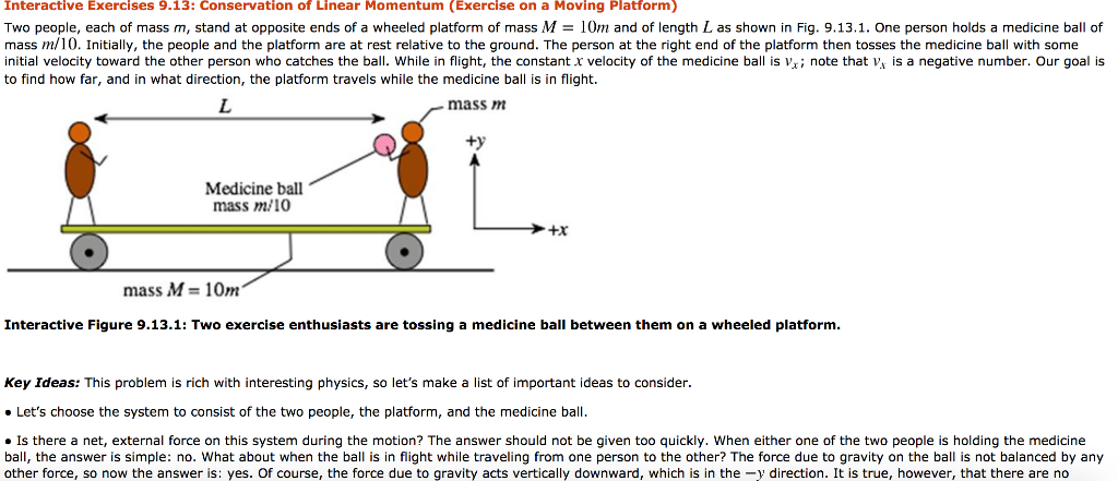 Solved Interactive Exercises 9.13: Conservation of Linear | Chegg.com