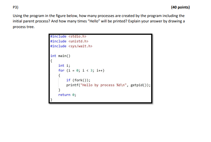 P3) (40 points) Using the program in the figure | Chegg.com