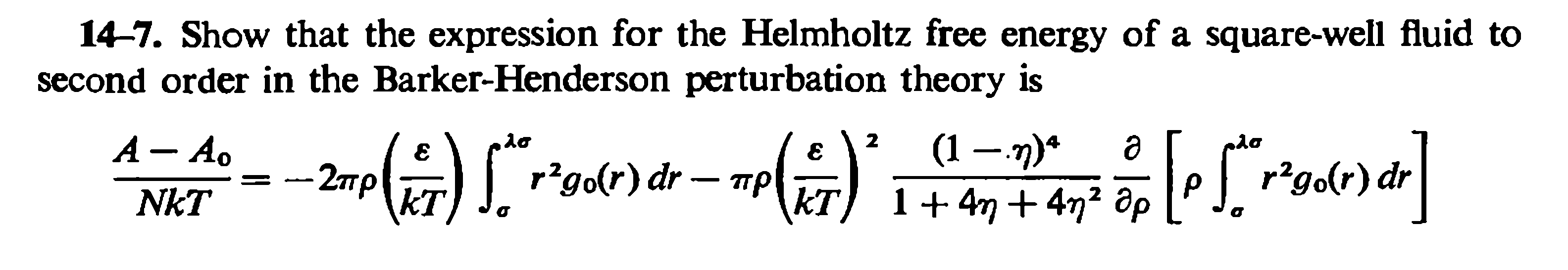 14–7. Show that the expression for the Helmholtz free | Chegg.com