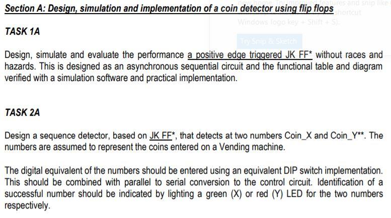 Solved Section A: Design, simulation and implementation of a | Chegg.com