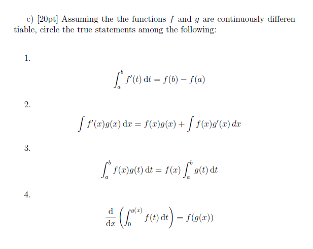 Solved cf ﻿and g ﻿are continuously differen-tiable, circle | Chegg.com