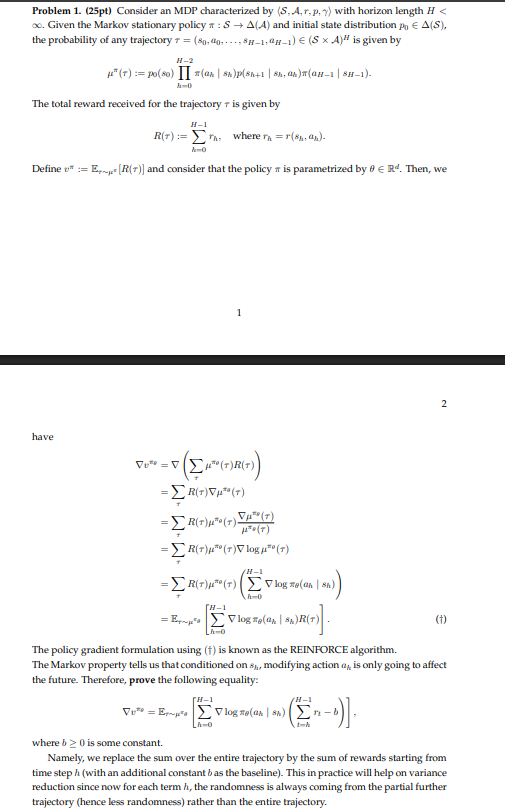 Solved Problem 1. ( 25 pt ) ﻿Consider an MDP ﻿characterized | Chegg.com