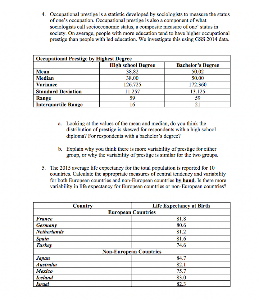 Solved SOCIAL STATISTICS SOC 24100 Homework #4 Due: February | Chegg.com