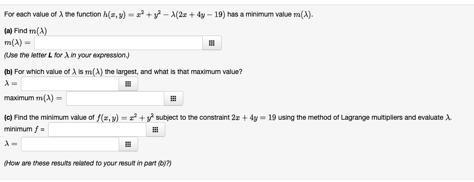 Solved For each value of λ the function | Chegg.com