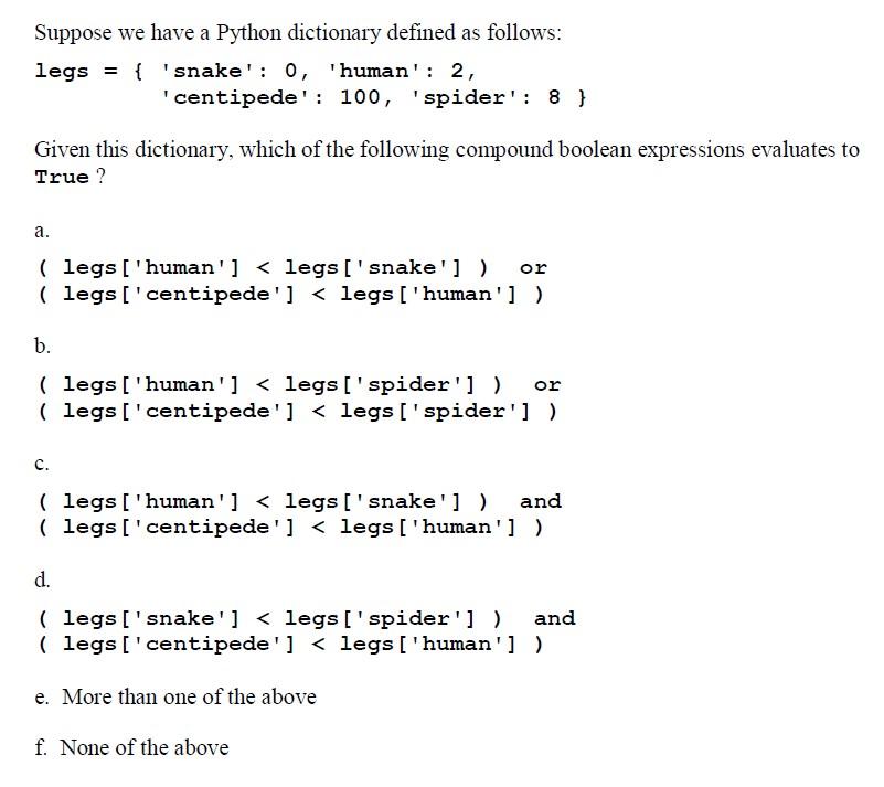 Solved Suppose we have a Python dictionary defined as | Chegg.com