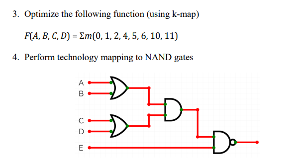 Solved 3. Optimize the following function (using k-map) F(A, | Chegg.com