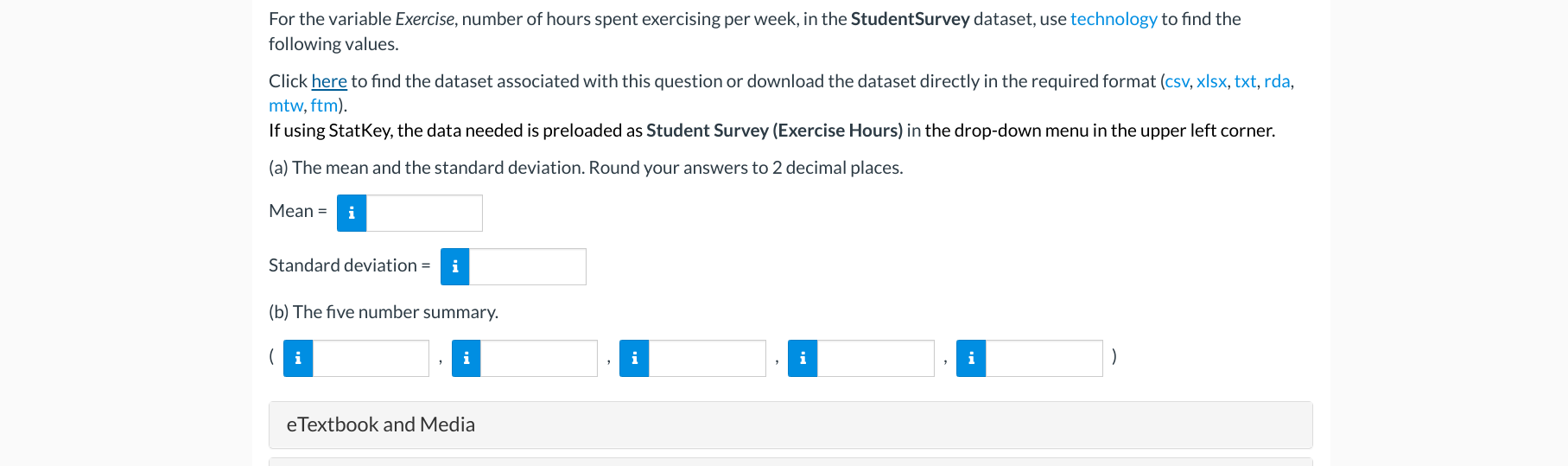 Solved Descriptive Statistics for One Quantitative Variable | Chegg.com