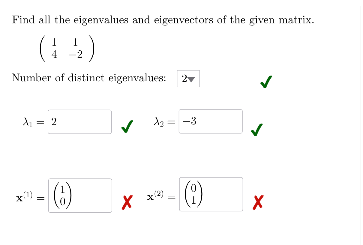 Solved Find all the eigenvalues and eigenvectors of the | Chegg.com