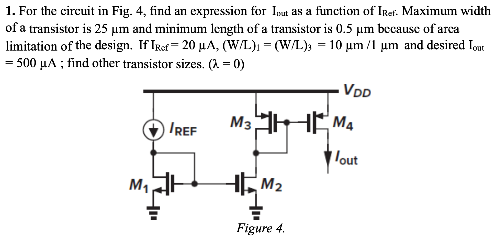 Solved For the circuit in Fig. 4, ﻿find an expression for | Chegg.com
