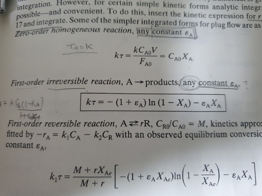 Solved STEAPY-STATE PLUG FLOW REACTOR T = (space-time) CAN | Chegg.com