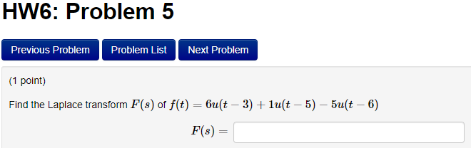 Solved HW6: Problem 5 Previous Problem Problem List Next | Chegg.com
