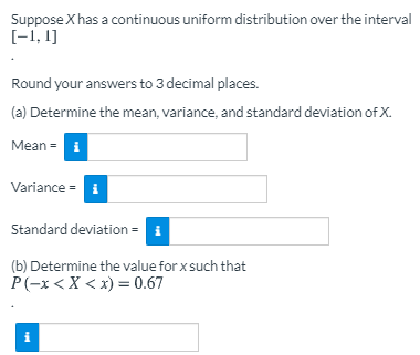 Solved Suppose X has a continuous uniform distribution over | Chegg.com
