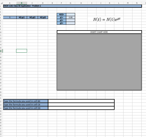 Solved A Ef G H I L N D Engr 1181 Class 0 Application 