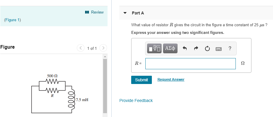 Solved Review Part A (Figure 1) What value of resistor R | Chegg.com