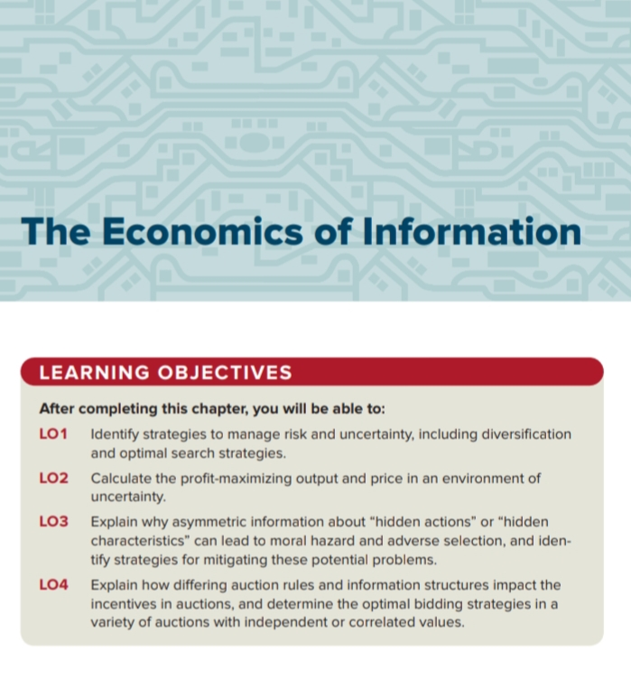 Solved The Economics of Information LEARNING OBJECTIVES | Chegg.com