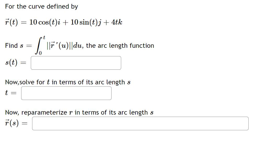 Solved Find the length of the curve r(t) = e4 cos(t) i + | Chegg.com