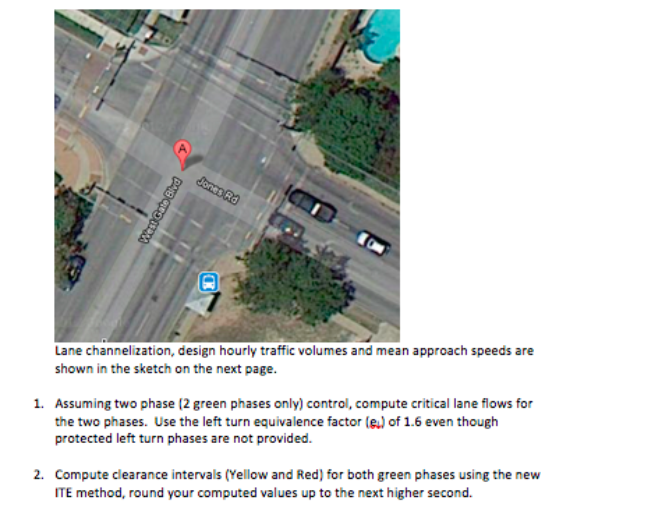 曰 Lane channelization, design hourly traffic volumes | Chegg.com