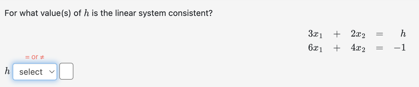 Solved For what value(s) of h is the linear system | Chegg.com