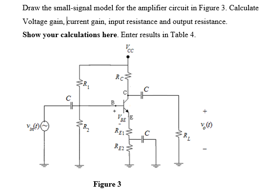 Solved Draw the small-signal model for the amplifier circuit | Chegg.com