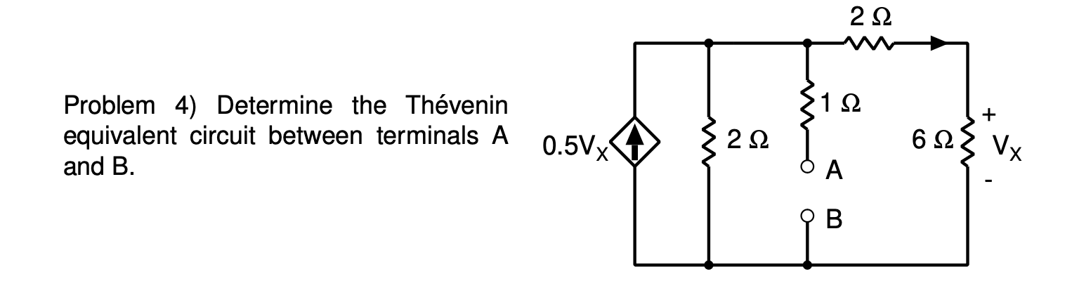 Solved Problem 4) Determine the Thévenin equivalent circuit | Chegg.com