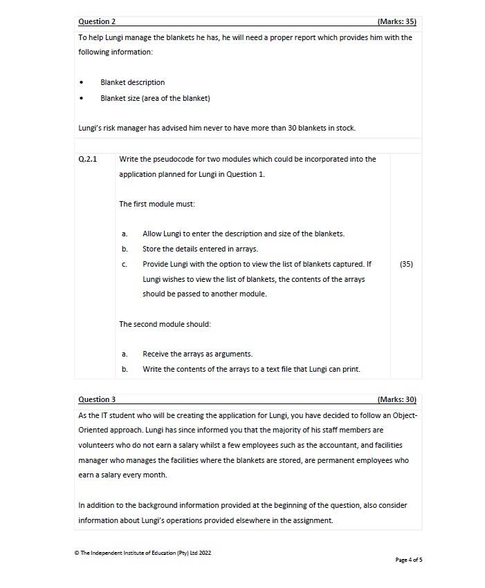 Solved PLEASE ANSWER THIS USING A CLASS DIAGRAM. | Chegg.com