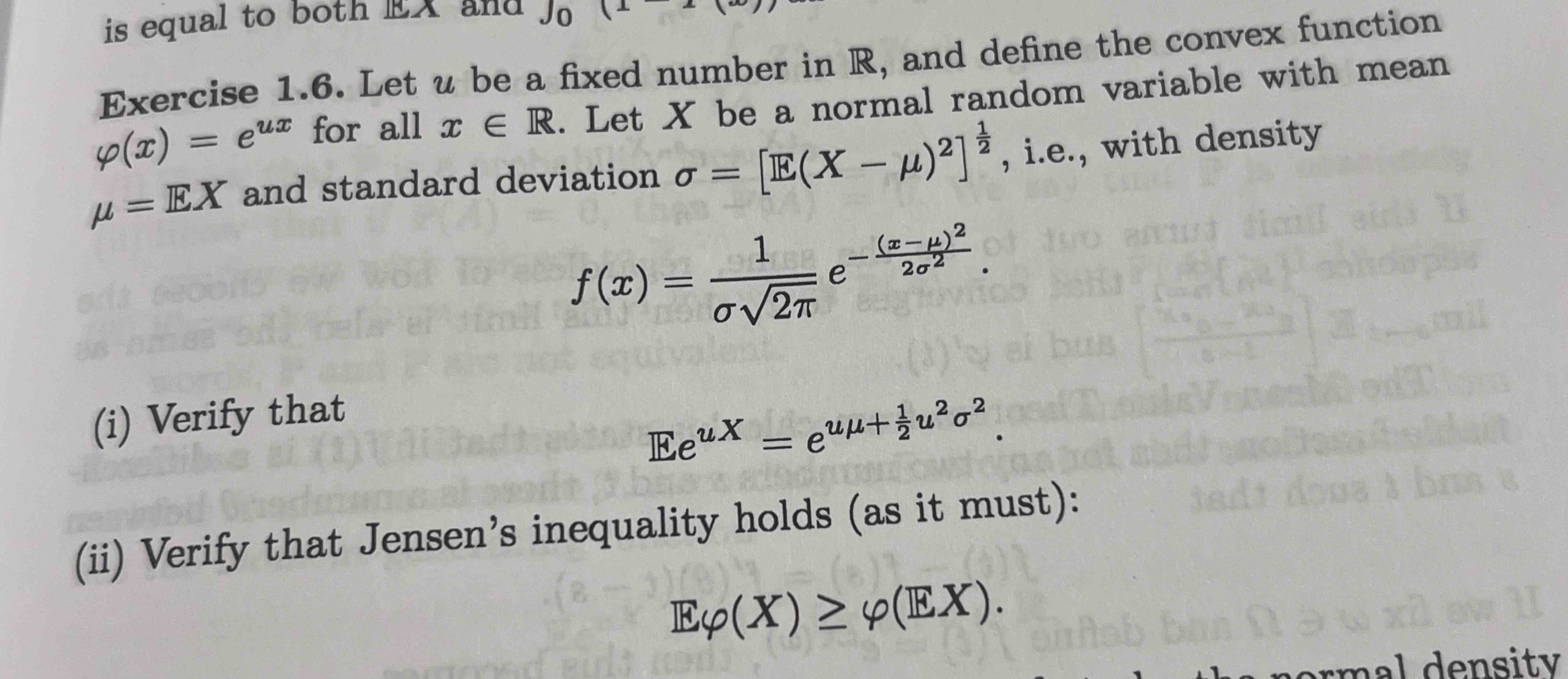 Solved Exercise 1.6. ﻿Let u ﻿be a fixed number in R, ﻿and | Chegg.com