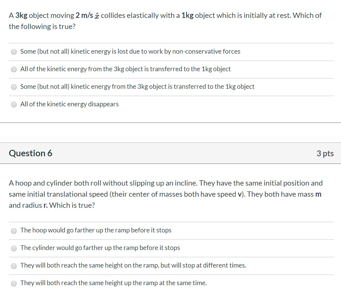 Solved A 3kg object moving 2 m/s î collides elastically with | Chegg.com Solved A 3kg object moving 2 m/s î collides elastically with | Chegg.com
