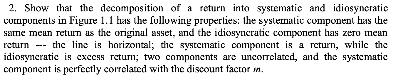 Solved Figure 1 Mean Variance Frontier The Mean And