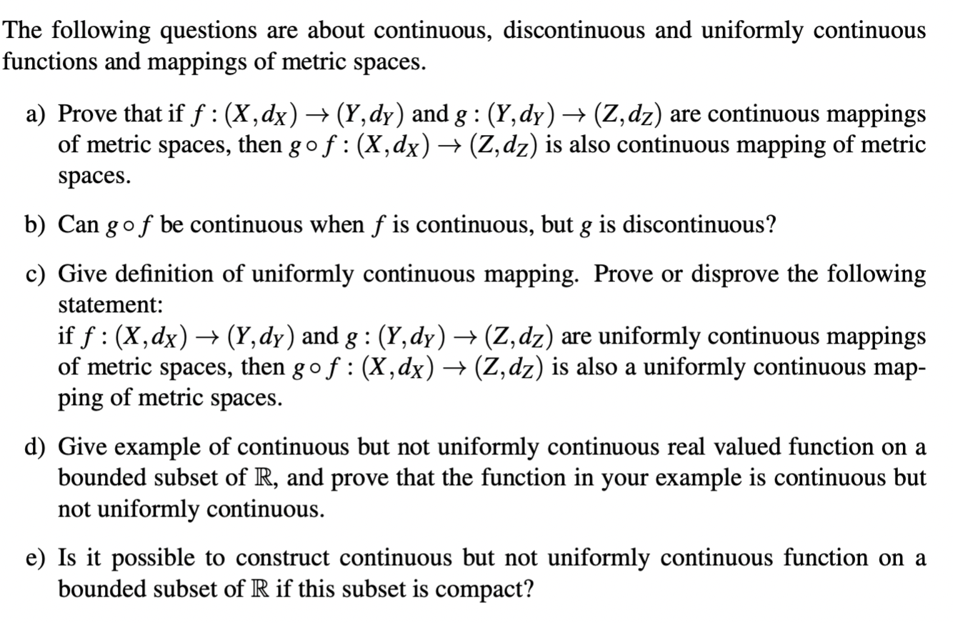 Solved The following questions are about continuous, | Chegg.com