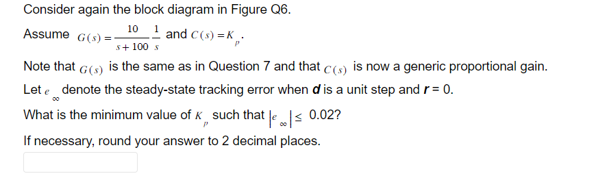 Solved Consider the block diagram of a control system in | Chegg.com