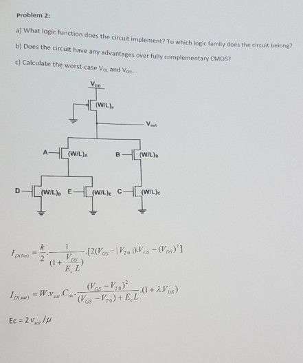 Solved Problem 2 A What Logic Function Does The Circuit 
