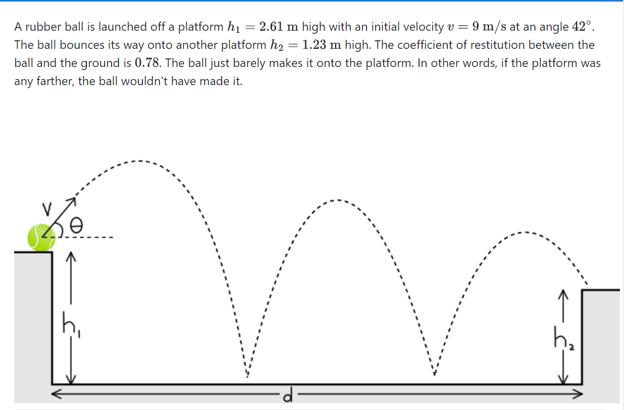 what is the distance d, and how many times did the | Chegg.com