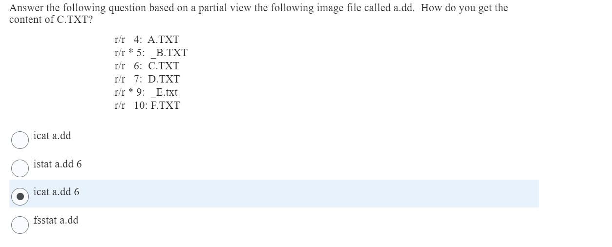 Solved Answer the following question based on a partial view | Chegg.com