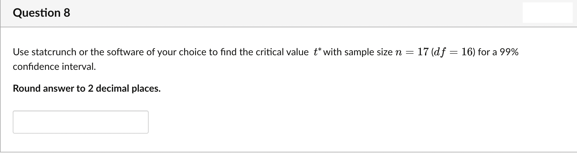 Solved Use statcrunch or the software of your choice to find | Chegg.com