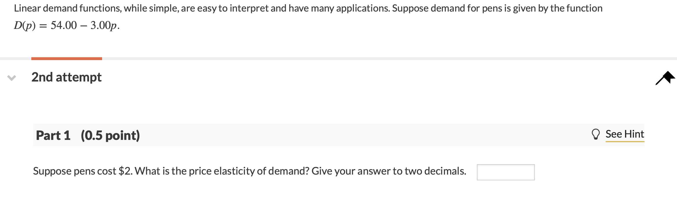 Solved Linear demand functions, while simple, are easy to | Chegg.com