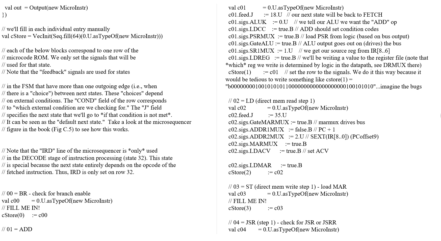 Solved chisel coding help // TODO: who needs math anyway? | Chegg.com
