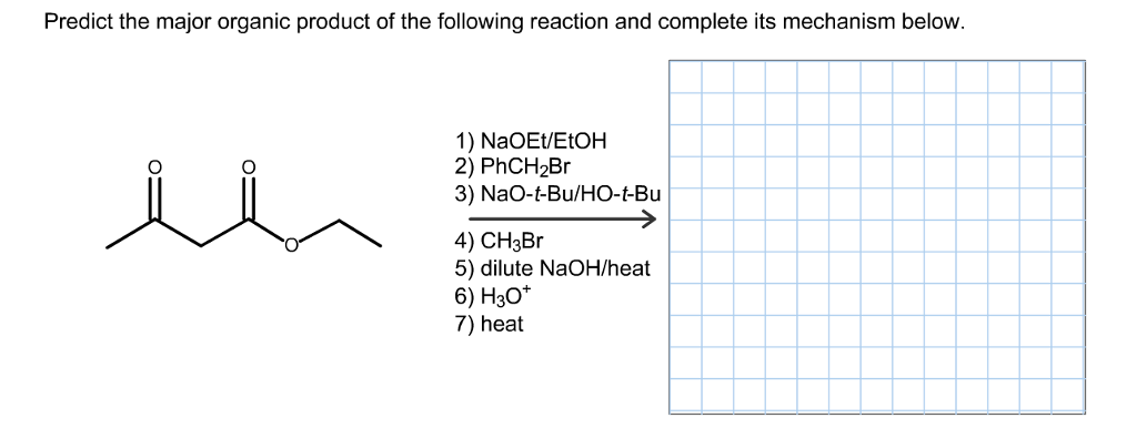Solved Predict the major organic product of the following | Chegg.com