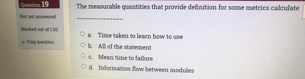 Solved Question 19 The measurable quantities that provide | Chegg.com