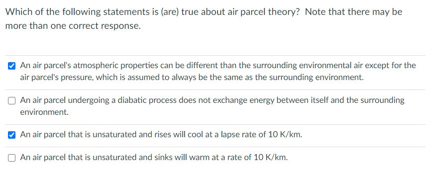 Solved Which of the following statements is (are) true about | Chegg.com