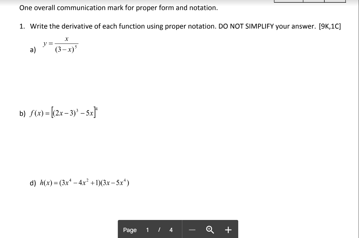 Solved I need help with the following 1 a b and d. Please | Chegg.com