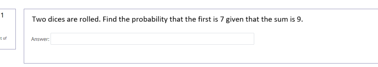 Solved Two dices are rolled. Find the probability that the | Chegg.com
