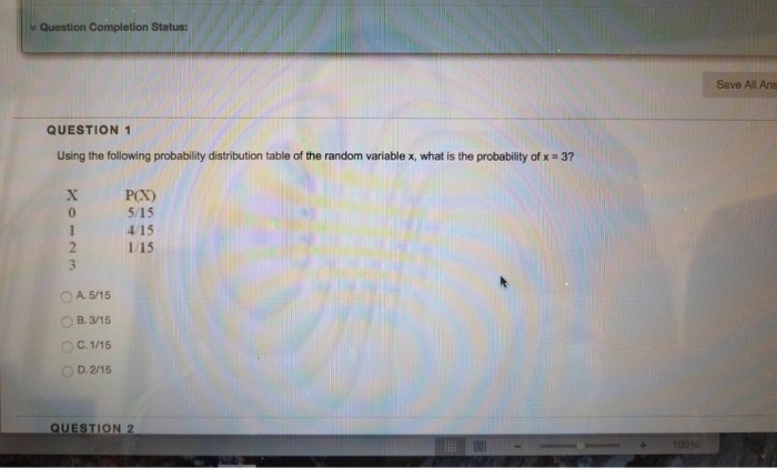 Solved Using the following probability distribution table of | Chegg.com