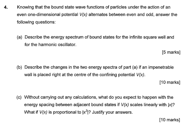 Solved Knowing That The Bound State Wave Functions Of