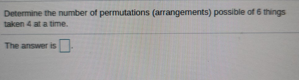 Solved Determine The Number Of Permutations Arrangements