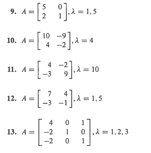 Solved In Exercises 9-16, find a basis for the eigenspace | Chegg.com